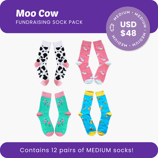 Moo Cow Fundraising Sock Pack – Sockable Fundraising LLC USA